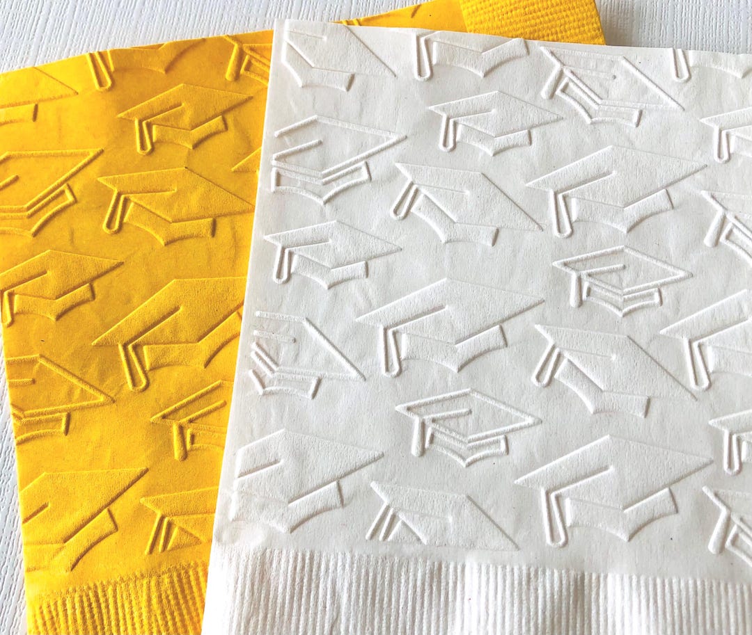 Graduation Cap Napkin ~ Embossed Paper Napkins ~ 3-ply Celebration ...