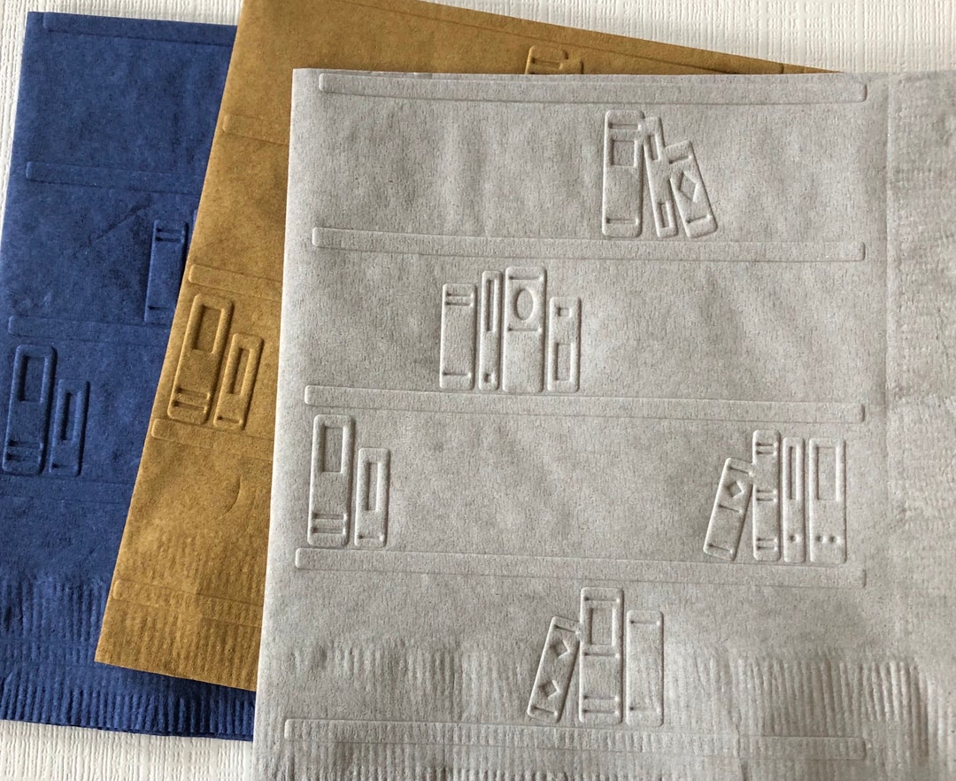 Books Napkin ~ Embossed Paper Napkins ~ School Party ~ Book Club ...