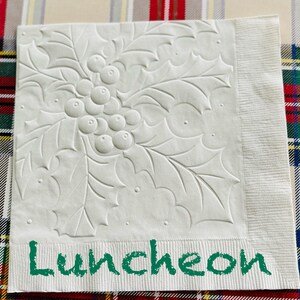 Poinsettia Napkin ~ Embossed Paper Napkins ~ Winter Wedding ~ Christmas ...