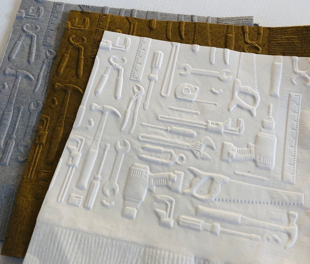 Tools Napkin ~ Embossed Paper Napkins ~ Birthday ~ Bachelor Party ...