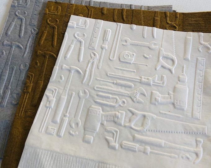 Tools Napkin ~ Embossed Paper Napkins ~ Birthday ~ Bachelor Party ...