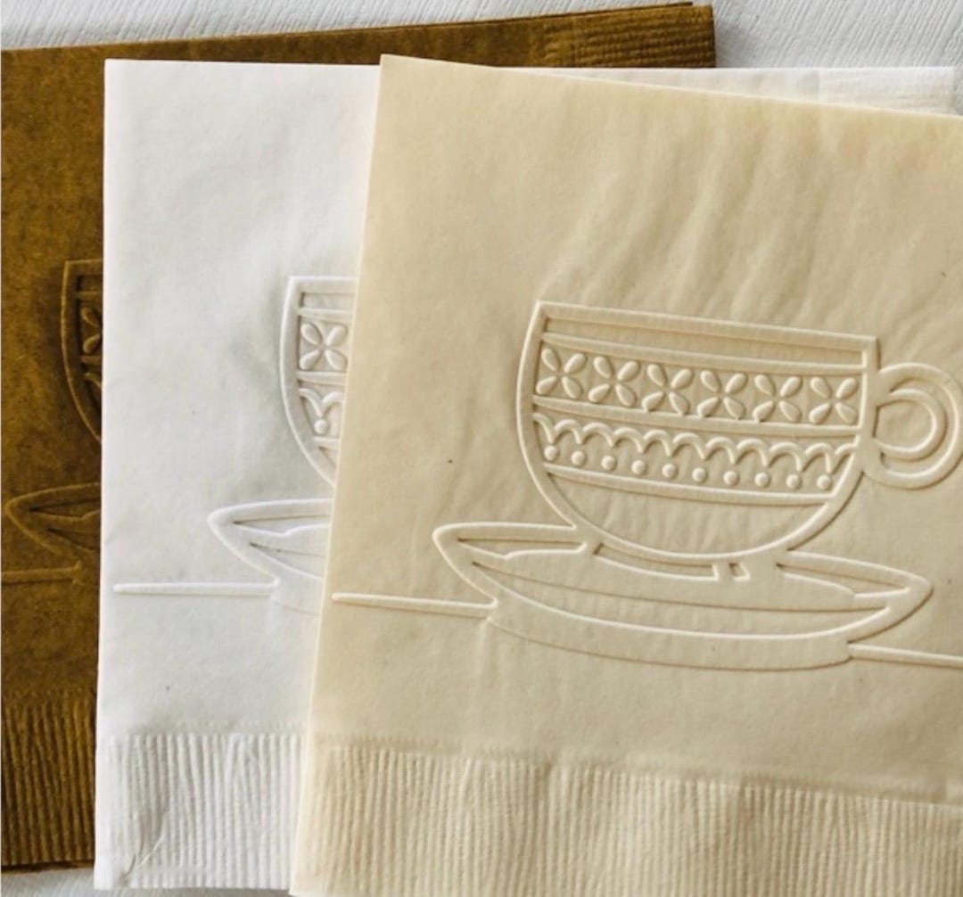 Teacup Paper Napkin ~ Embossed Napkins ~ Tea Party ~ Bridal Shower ...