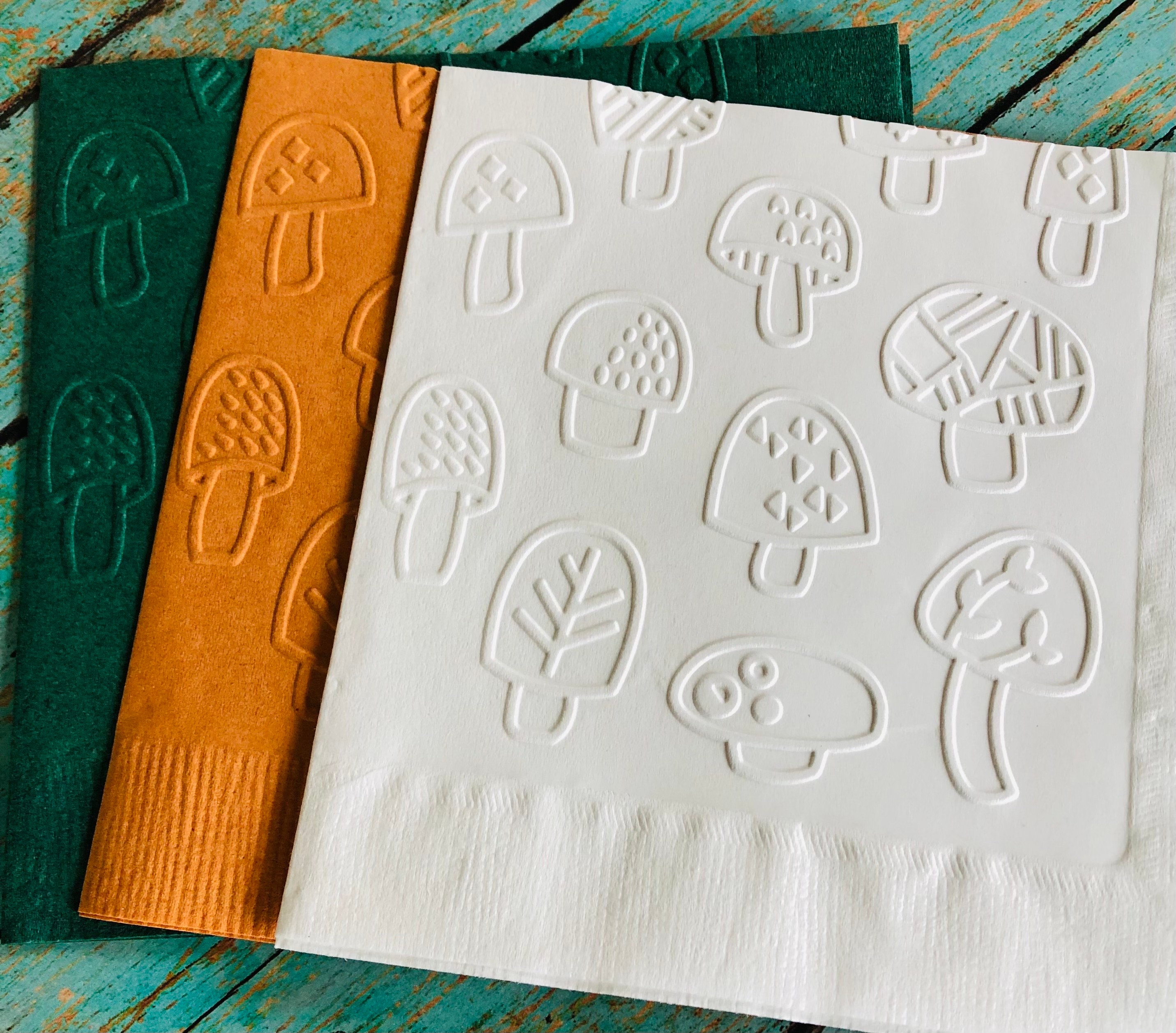 Mushroom Napkin ~ Embossed Paper Napkins ~ Mushrooms ~ Garden Party ...