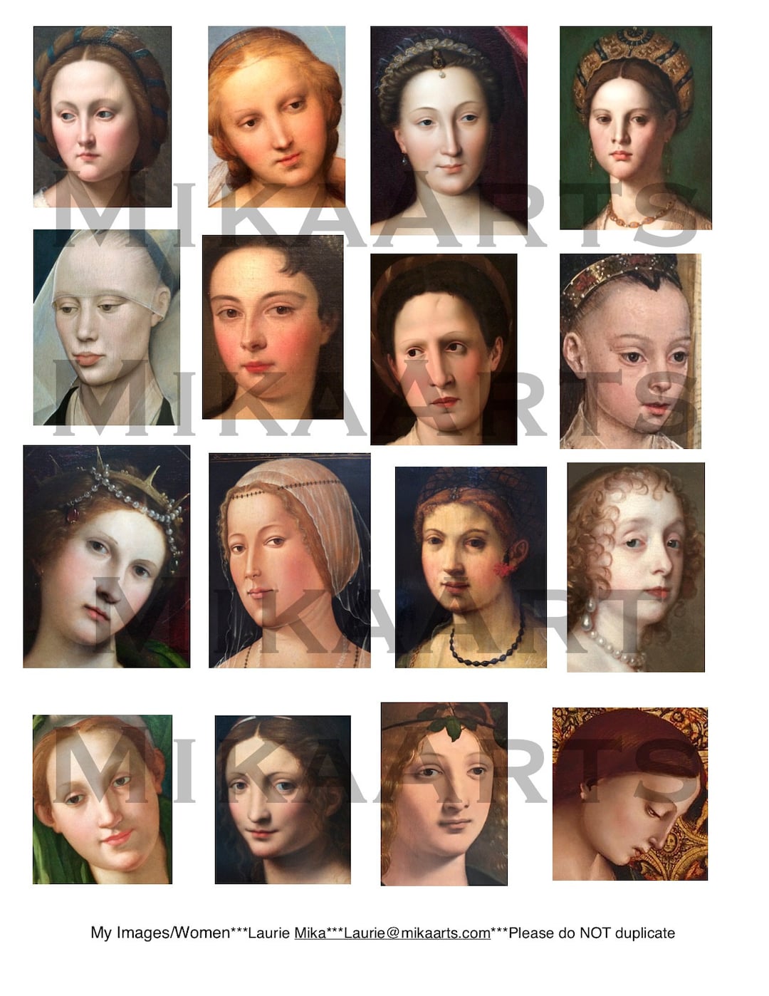 Collage Sheets: Female Figures/ Bundle of 5 Pdf's (you Need LASER ...