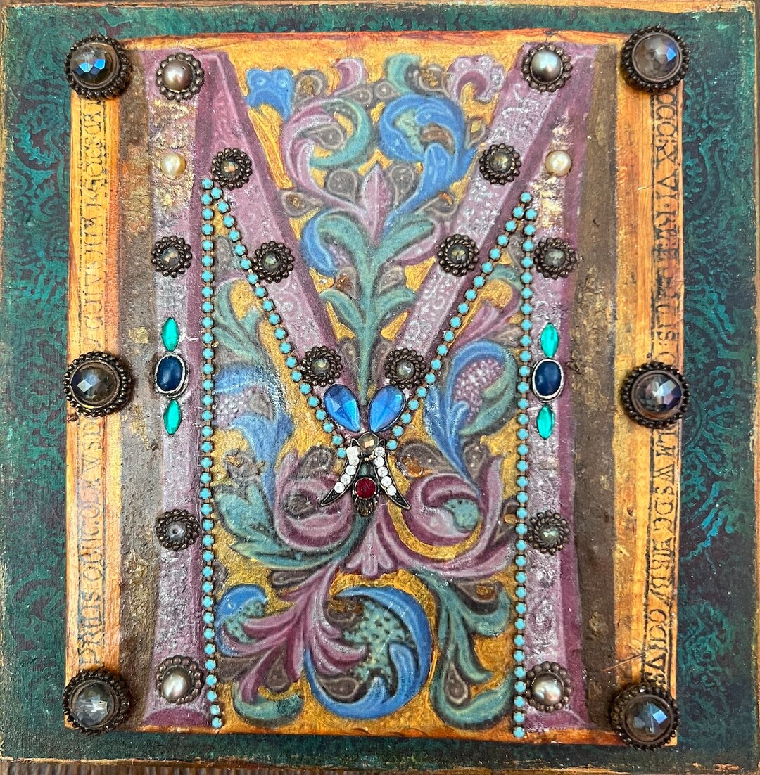 Illuminated Letter M Etsy