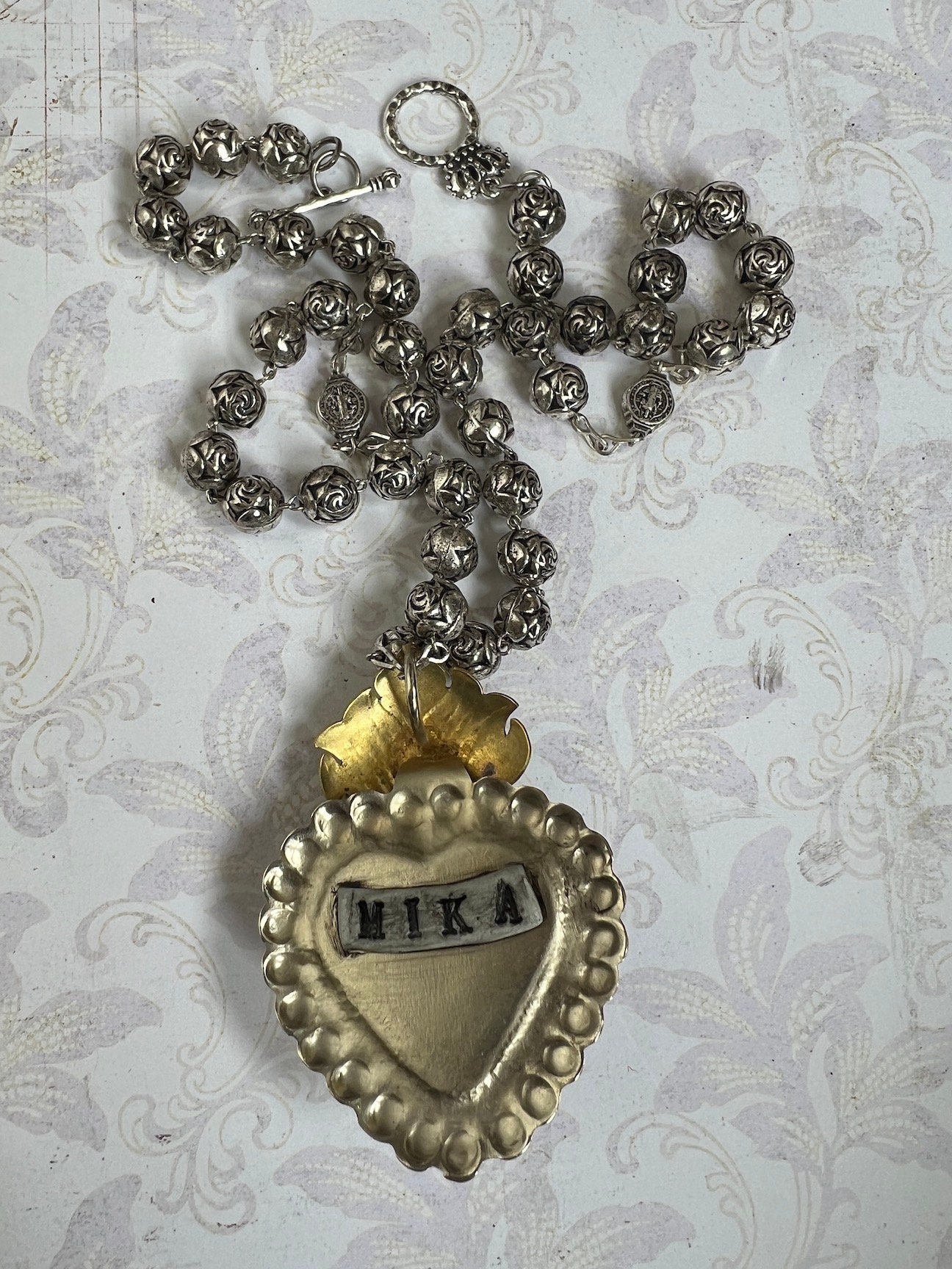 Sacred Heart Locket - Etsy