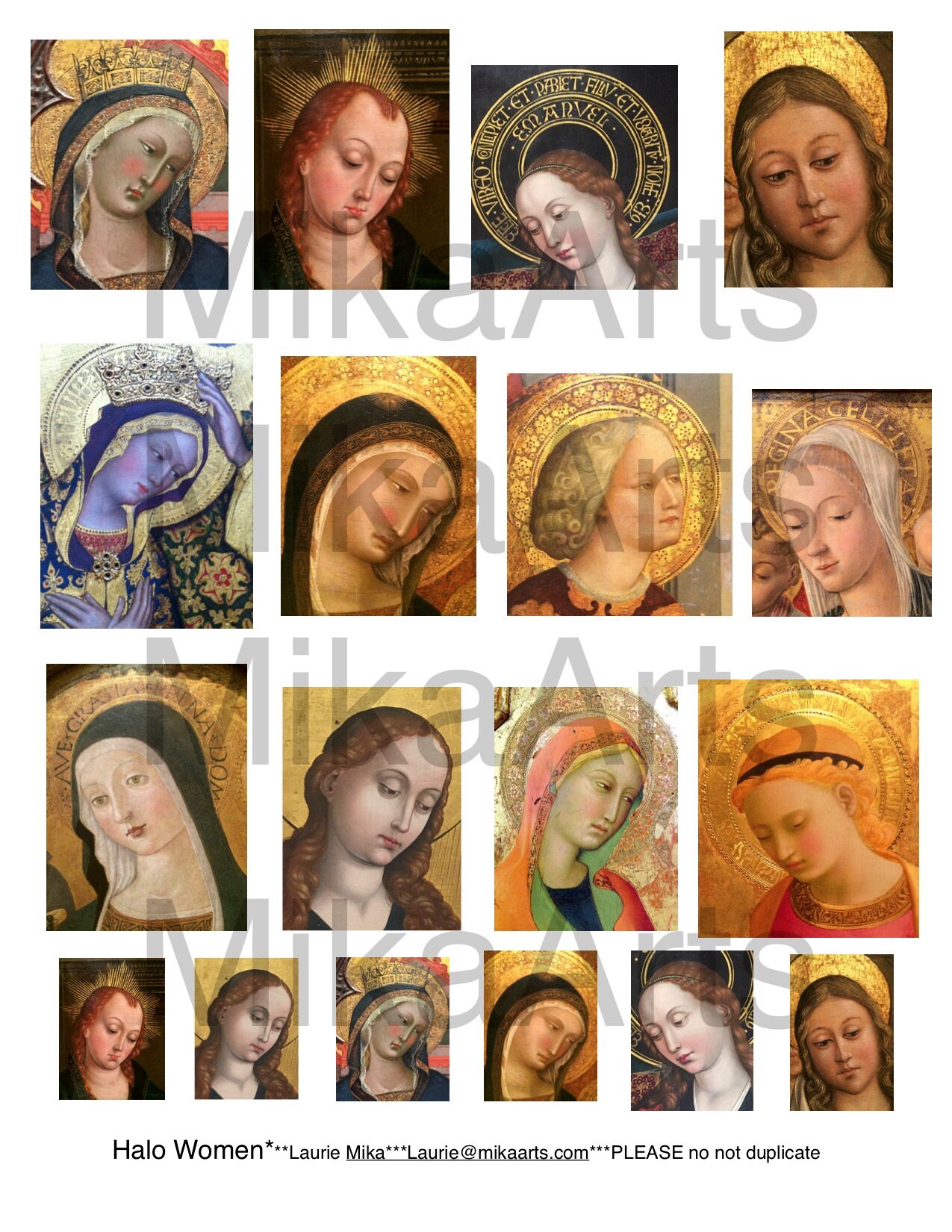 Collage Sheets: Female Figures/ Bundle of 5 Pdf's (you Need LASER ...