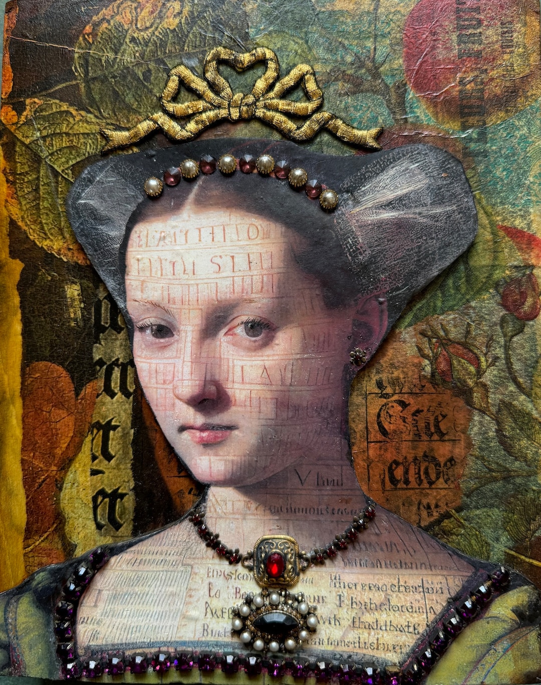 The Muse-polymer Clay and Collage Wall Art - Etsy