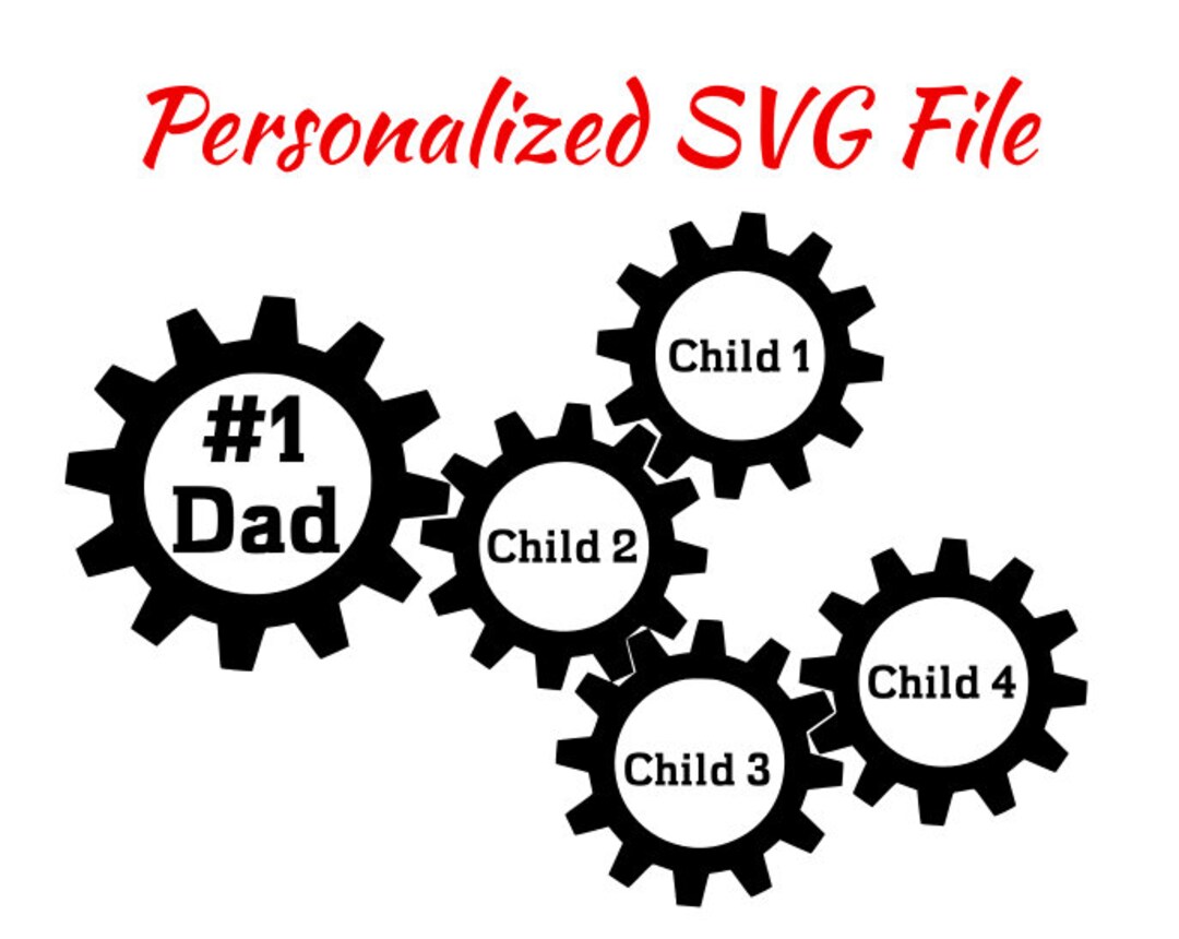Dad Gear Head SVG 1 Dad Svg Personalized Fathers Day Cut - Etsy