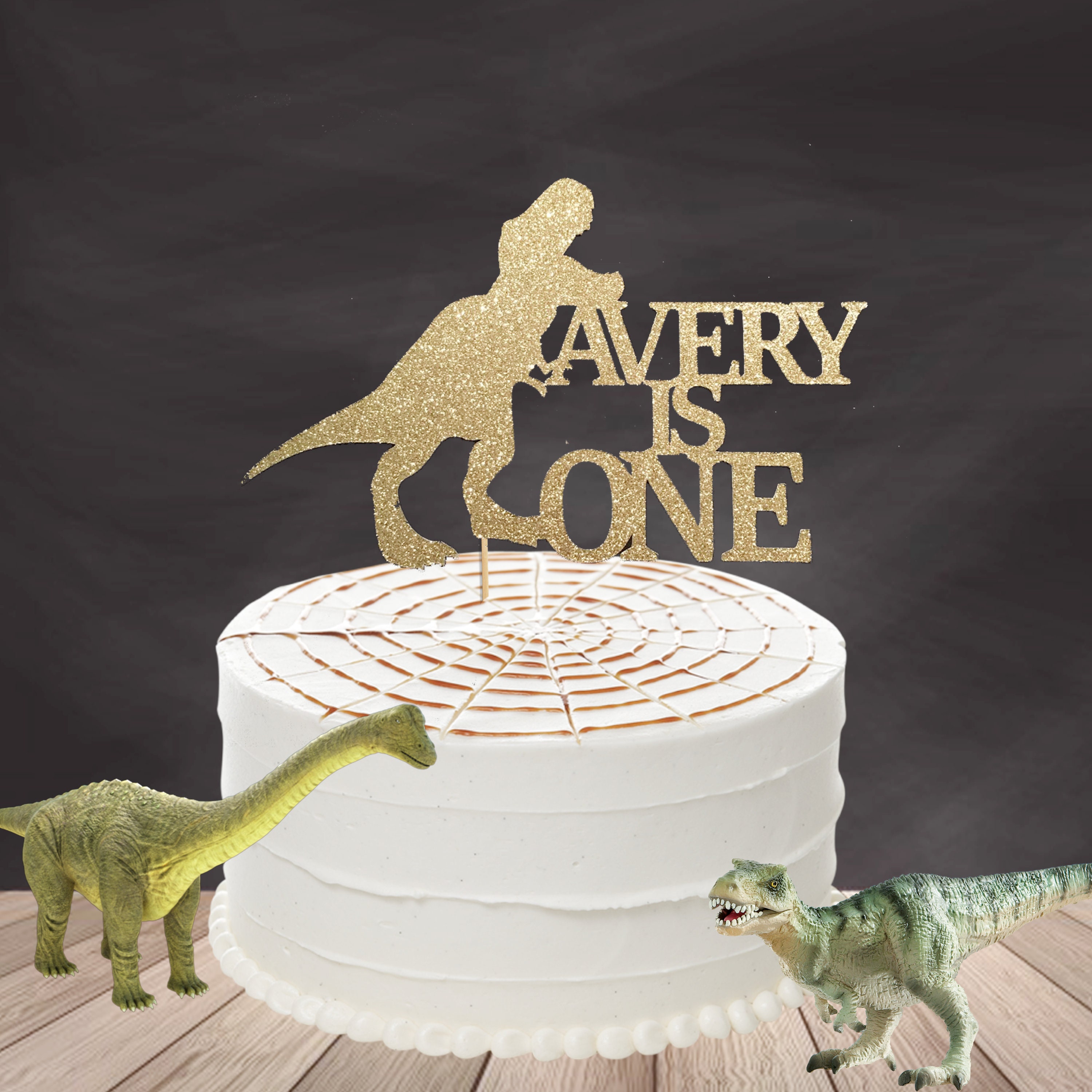 Dinosaur Cake Topper Dinosaur Birthday Cake topper First | Etsy
