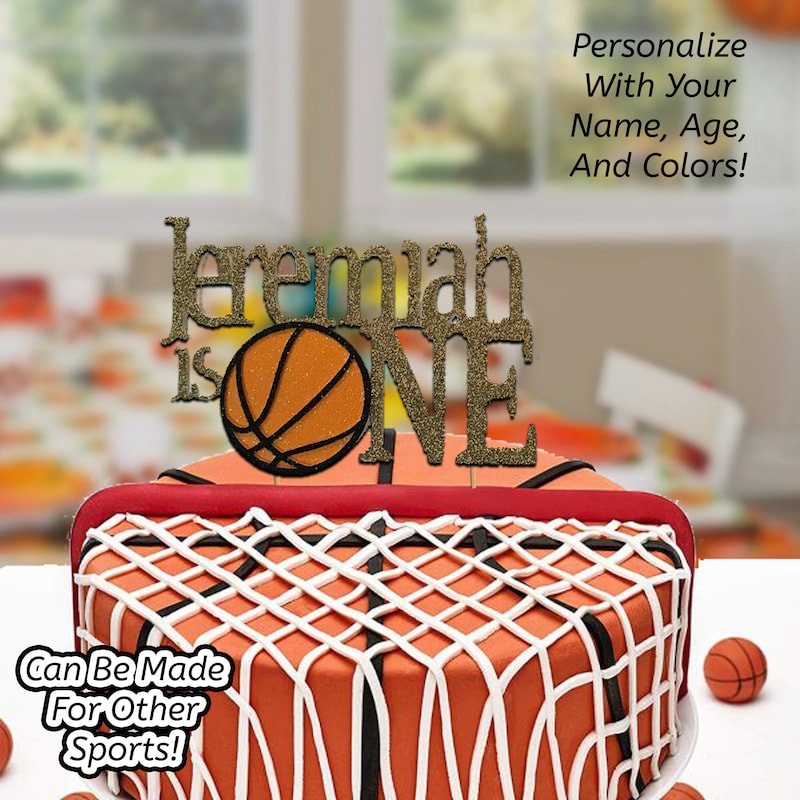 Basketball Cake Topper - Etsy