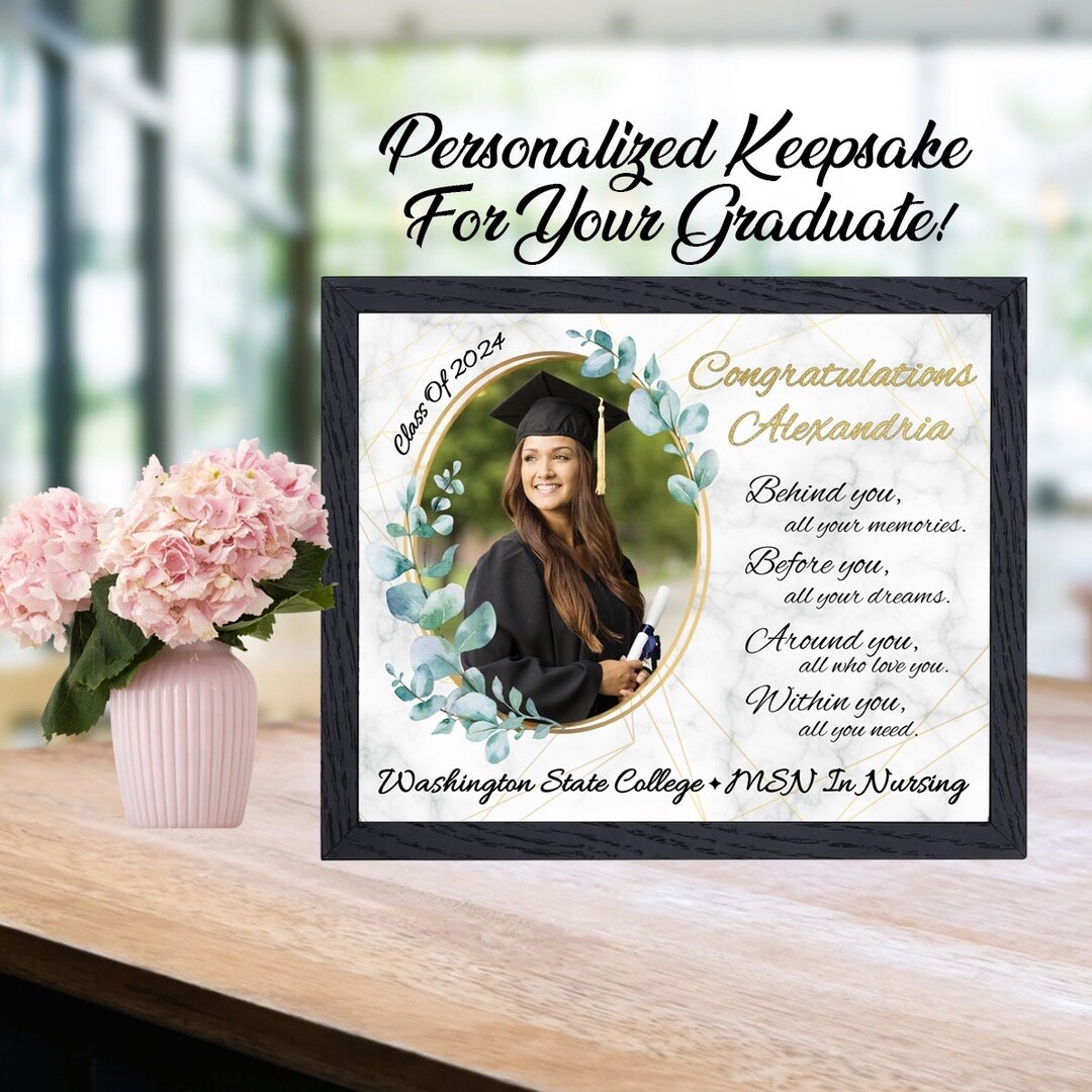 Graduation Class of 2024 Sign, Inspiring Memo, Desk and Table ...