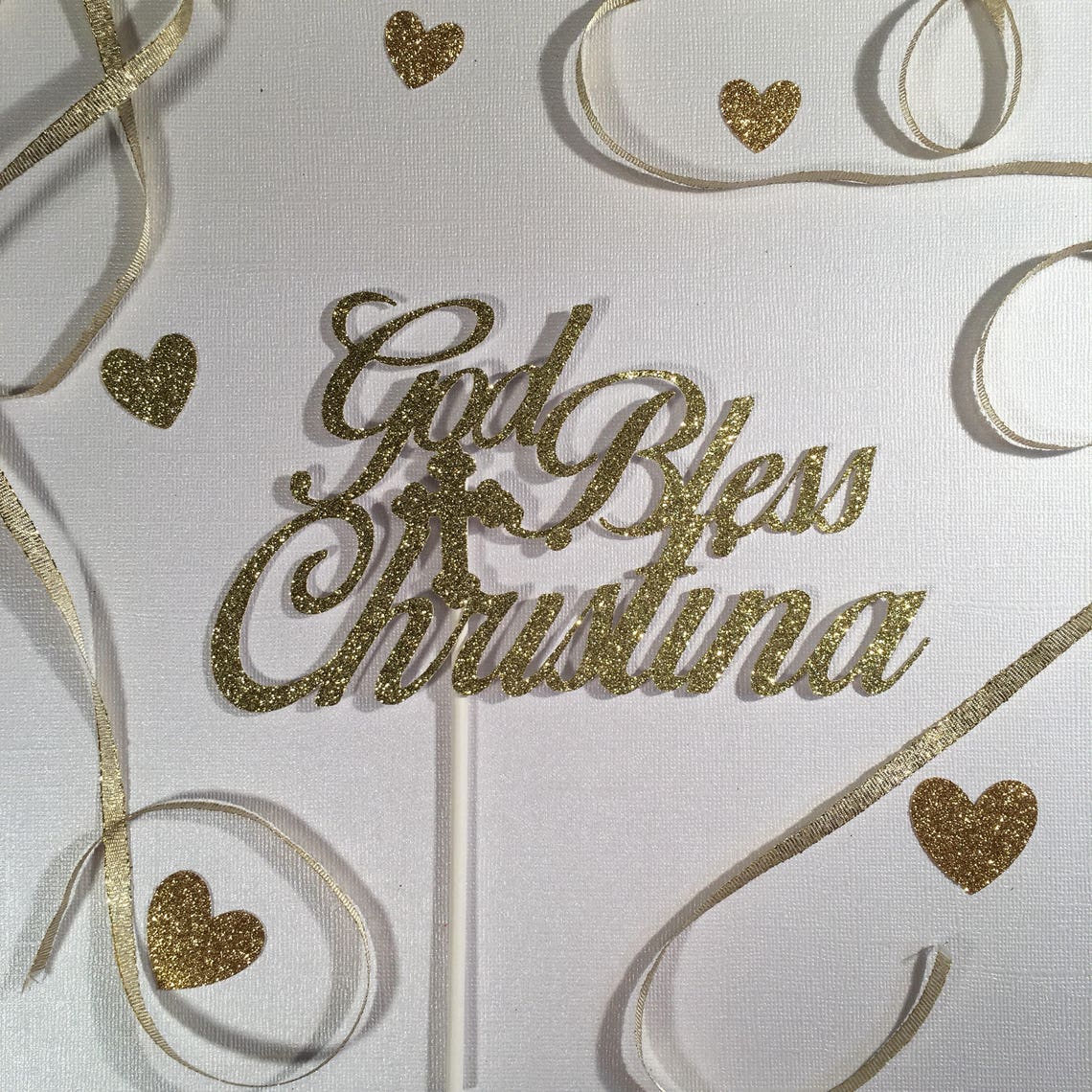 God Bless God Bless Cake Topper Baptism Cake Topper | Etsy