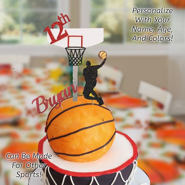Basketball Cake Topper - Etsy