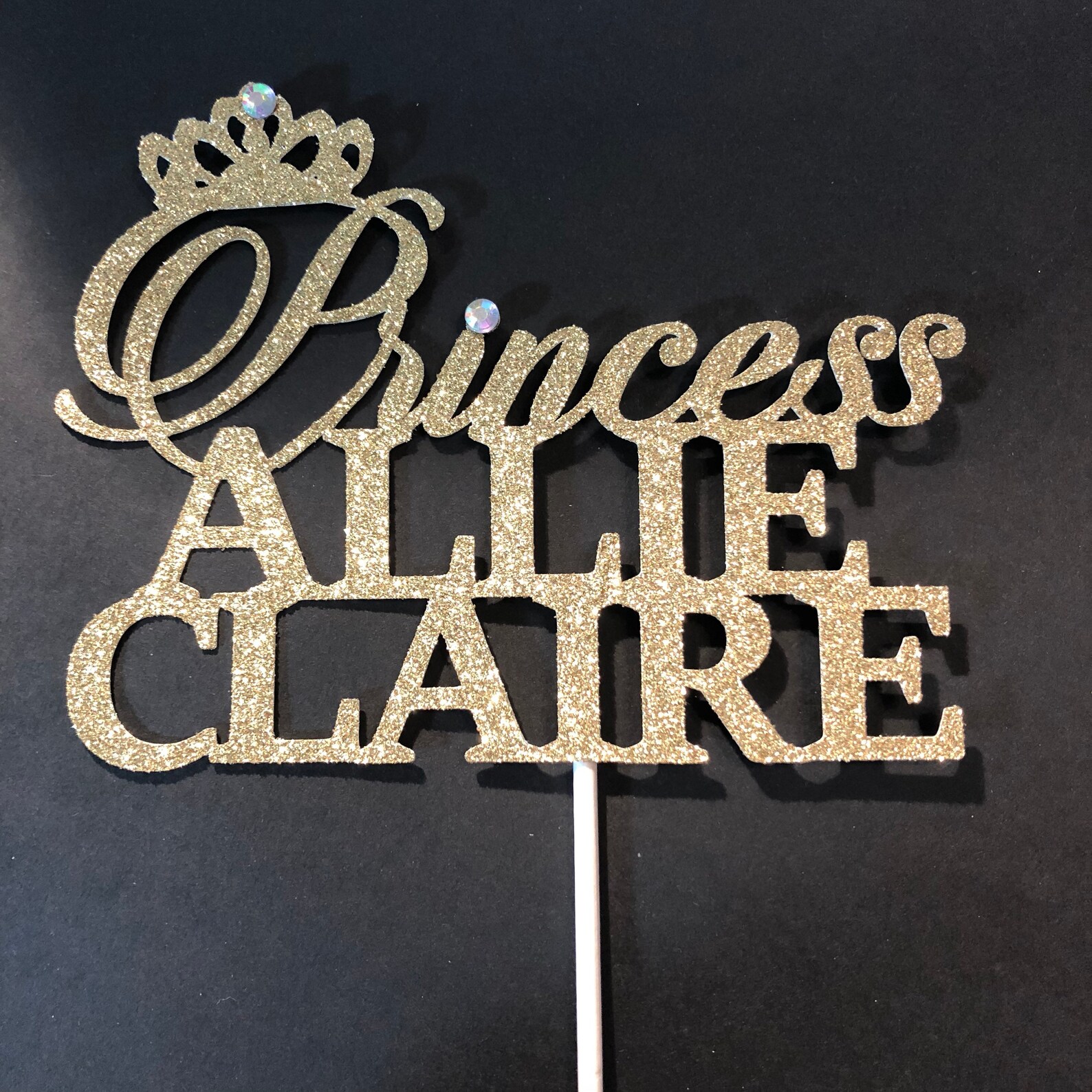 Princess Birthday Topper First Birthday Cake Topper Gold | Etsy