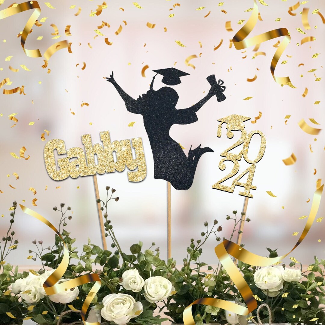 Graduation Centerpieces 2025, Grad Cut Outs, 2025 Tags, Custom Name ...