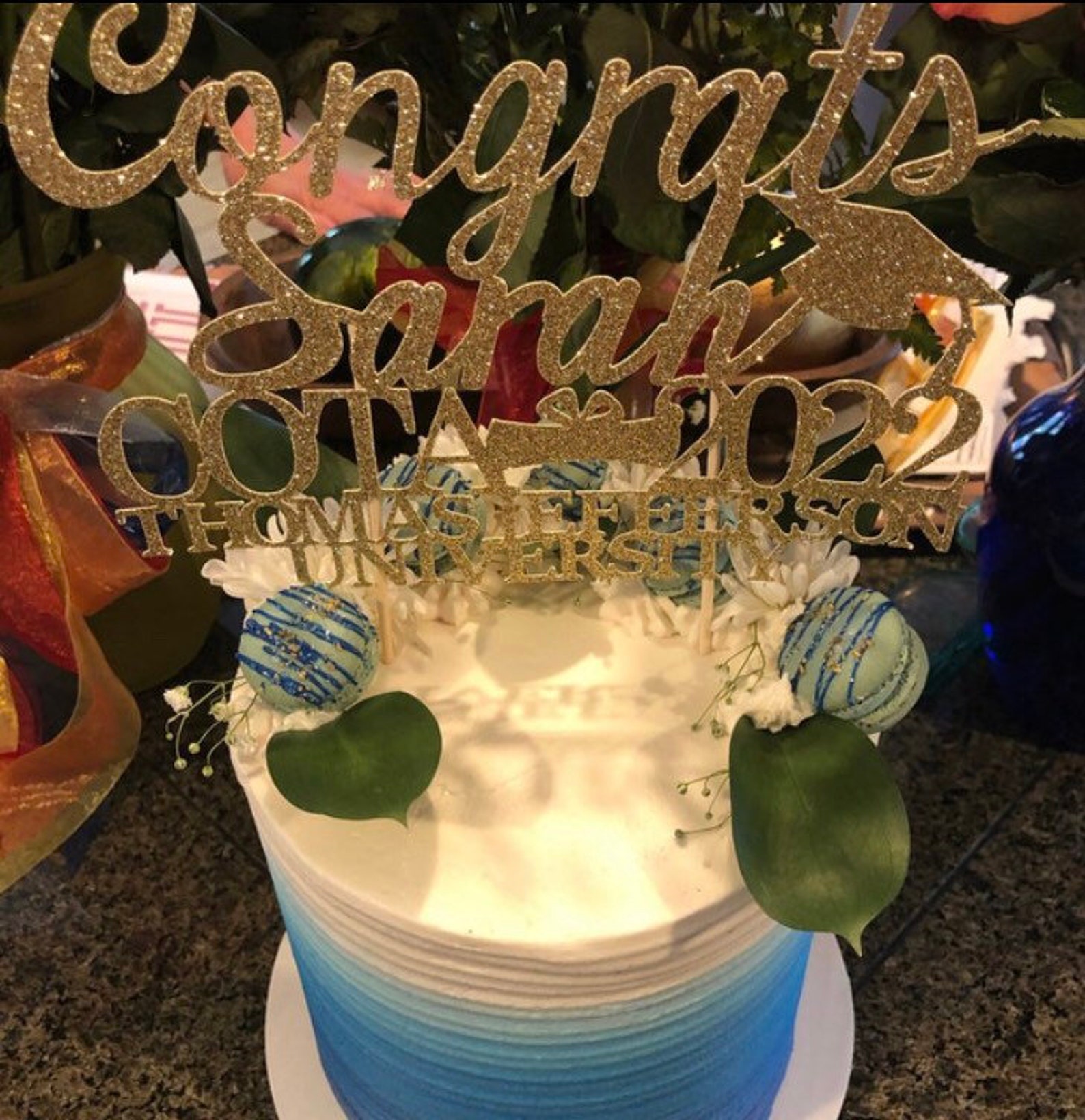 Graduation Cake Topper Congrats Cake Topper Personalized - Etsy