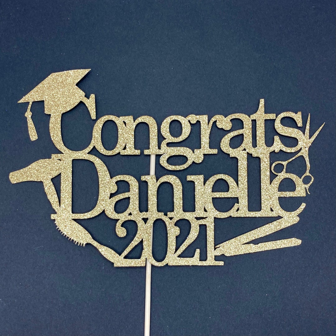 Cosmetology Graduation Cake Topper, Beautician Graduation Cake Topper ...