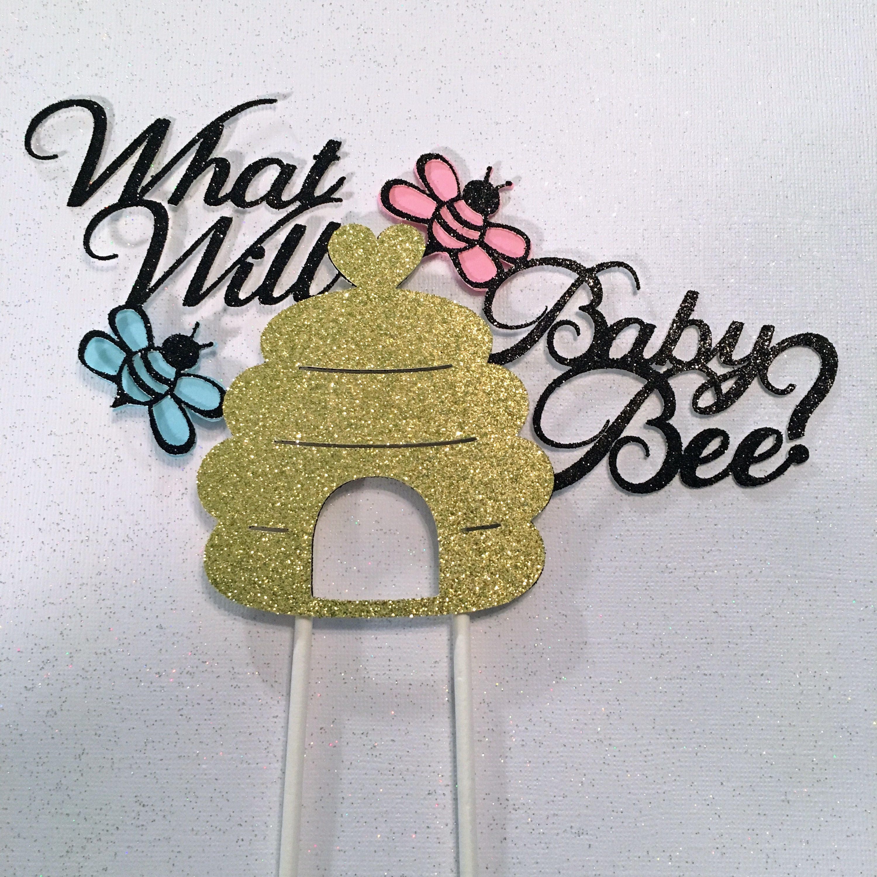 What Will Baby Bee Cake Topper Mommy to Bee Bee Cake | Etsy