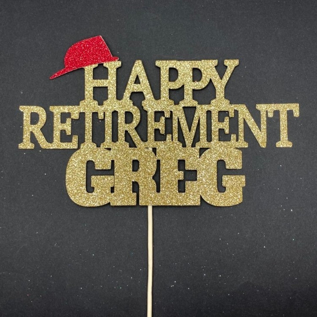 Congrats Fire Fighter Cake Topper, Retirement Topper,fire Fighter Cake ...