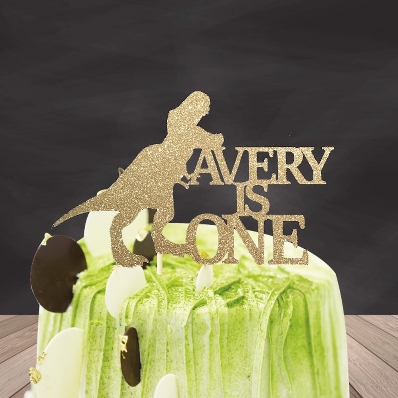 Dinosaur Cake Topper Dinosaur Birthday Cake Topper First | Etsy