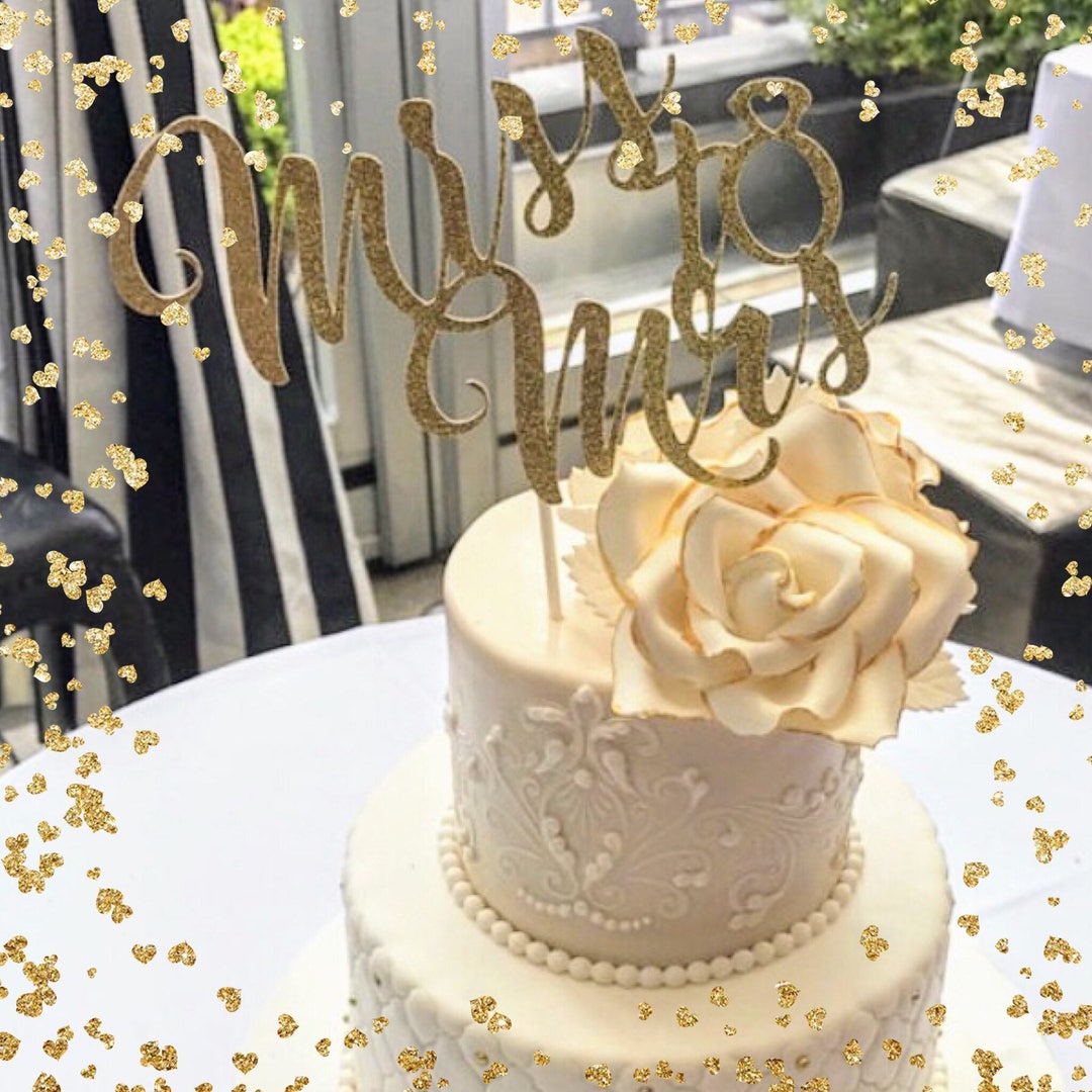 Engagement Party Cake Topper, Bridal Shower Cake Topper, Miss to Mrs ...
