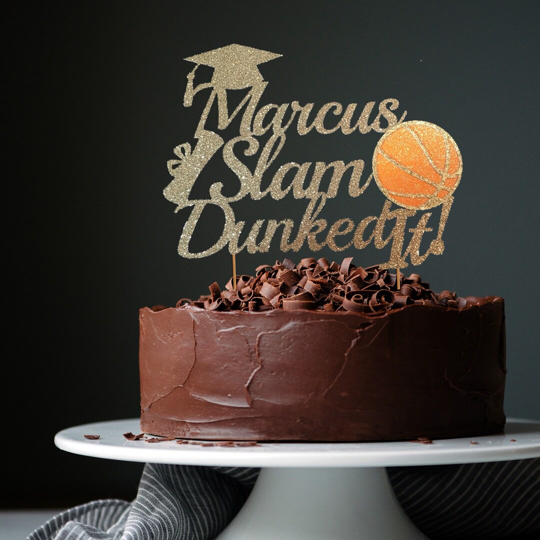Basketball Graduation Cake Toppergraduation Cake Topper - Etsy