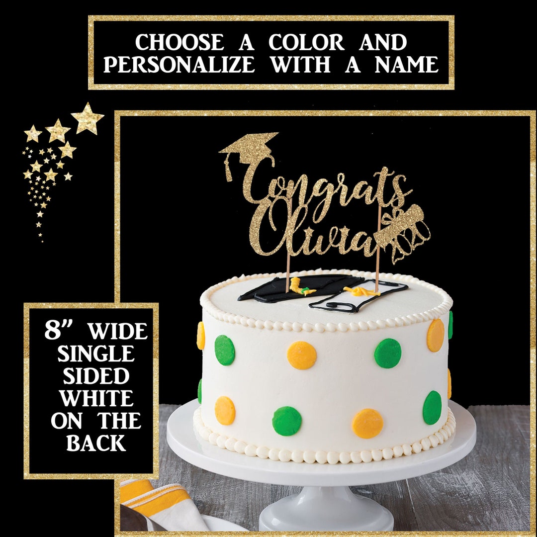Graduation Cake Topper, Congrats Cake Topper, Cake Topper ...