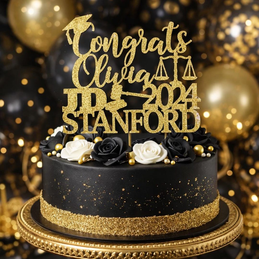 Custom Lawyer Graduation Cake Topper: Glitter Cardstock Centerpiece - Etsy
