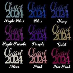 Glitter Graduation Tag: Class of 2024 Party Decor - Etsy