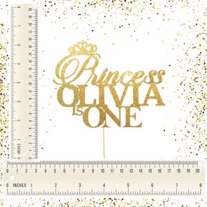 Princess Birthday Topper, First Birthday Cake Topper, Gold Princess ...