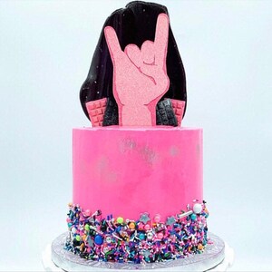 Rock and Roll "rock Hand" Cake Topper, Rock Cake Topper Gift, Any Age ...