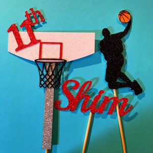 Basketball Cake Topper, Basketball Birthday Cake Topper, Basketball ...