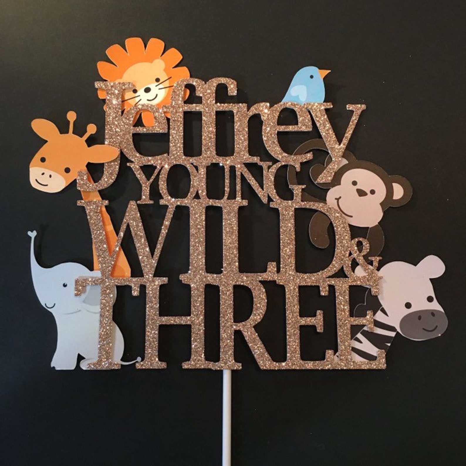 Safari Cake Topper Safari Birthday Cake Topper First | Etsy