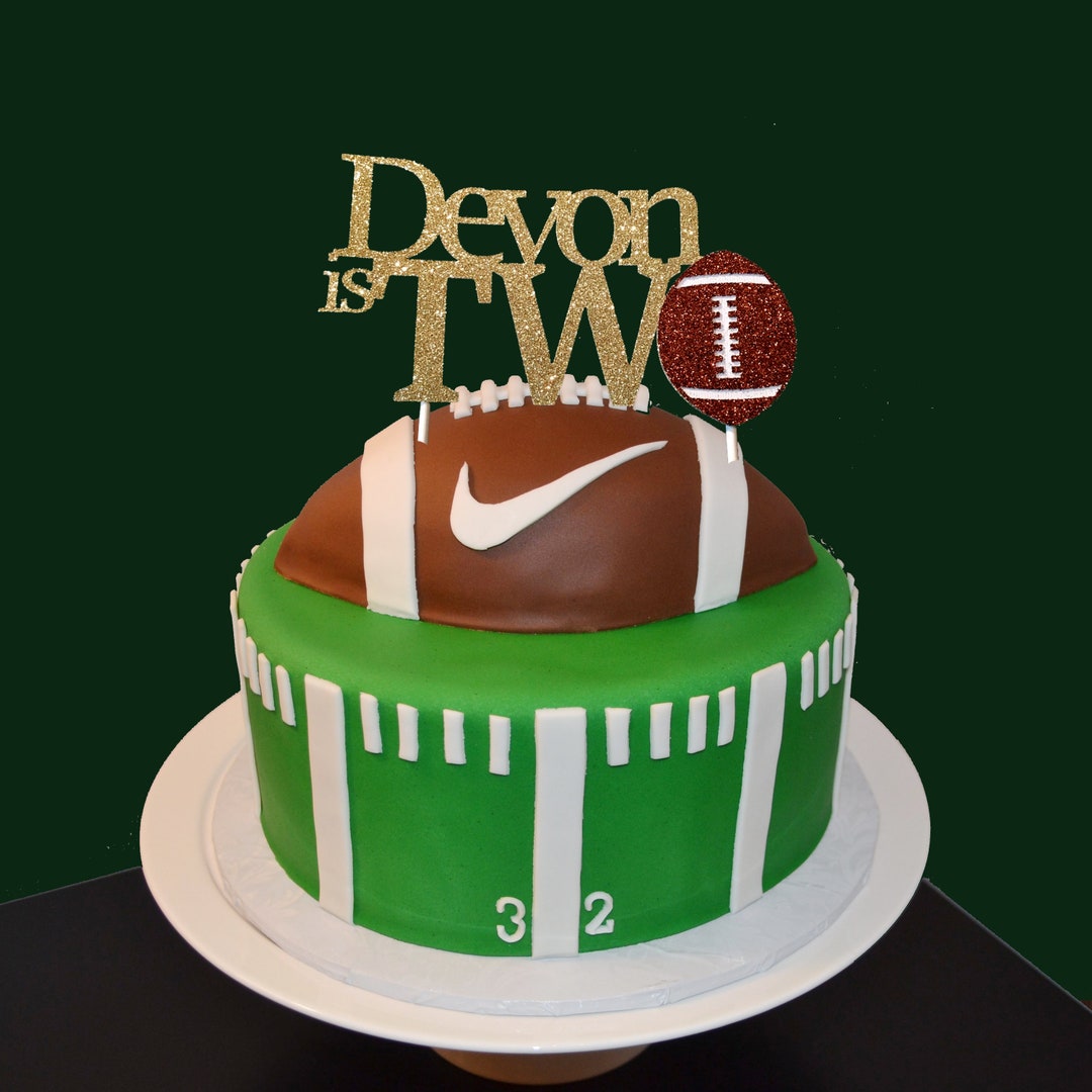 Football Cake Topper, First Birthday Football Cake Topper Football ...