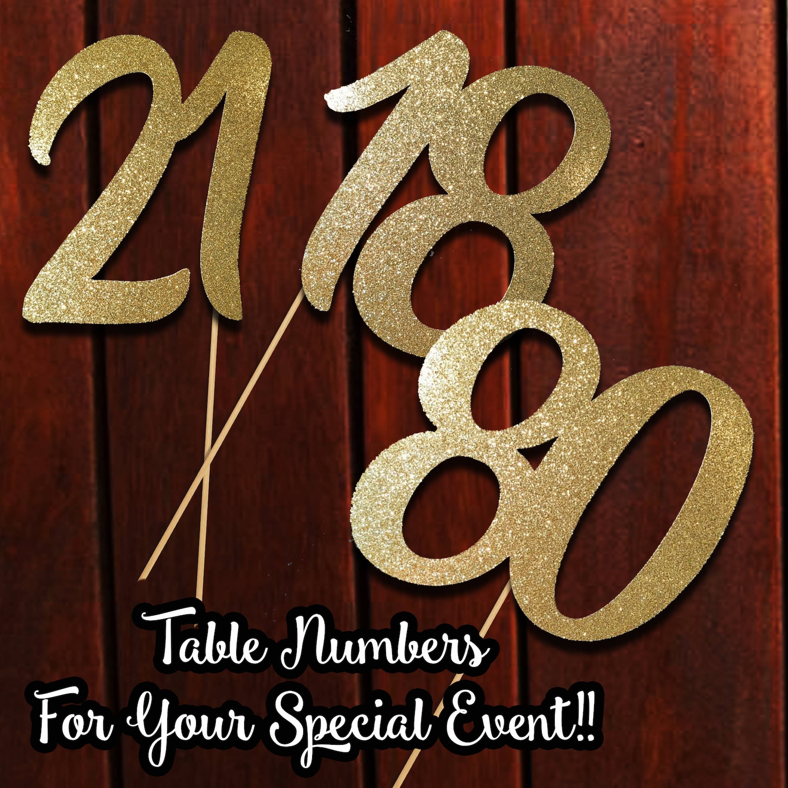 Any Number Gold Glitter Number Birthday Cake Topperwedding - Etsy