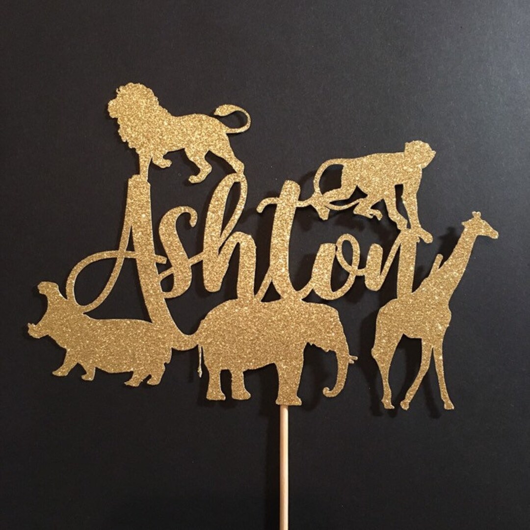 Safari Cake Topper, Safari Birthday Cake Topper First Birthday, Jungle ...