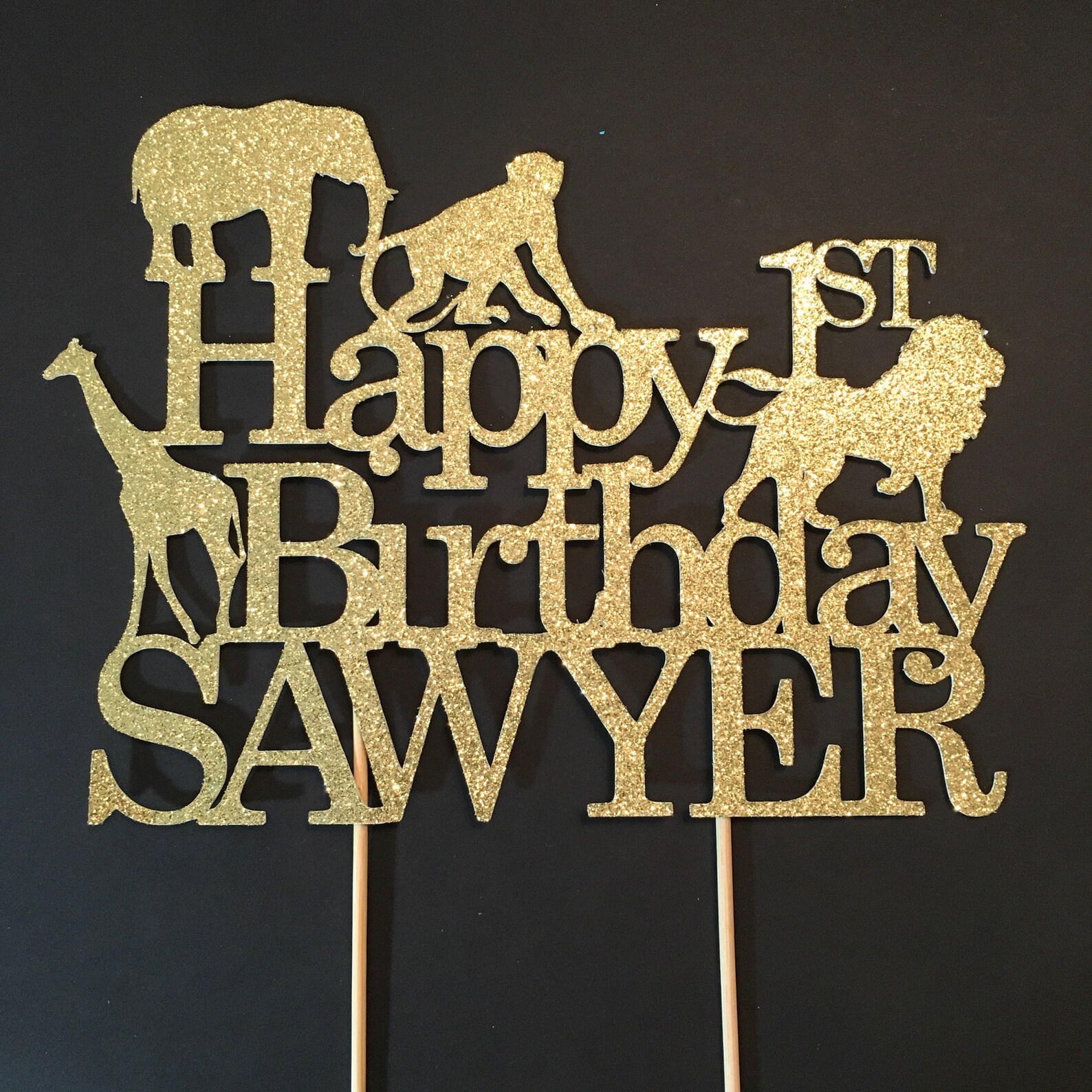 Safari Cake Topper Safari Birthday Cake Topper First - Etsy
