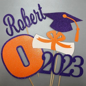 Graduation Centerpiece Stick 5 Piece Set, With Custom Logo and Name ...