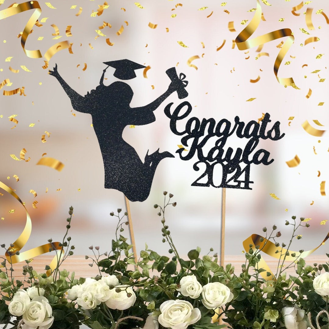 Congrats Graduation Centerpieces, Graduate Cut Outs, Party Gift, Custom ...