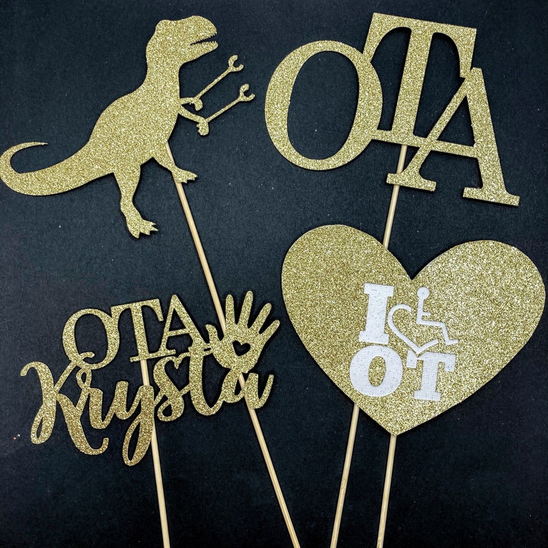 Glitter Occupational Therapy Centerpiece Sticks: OT/OTA Graduation ...