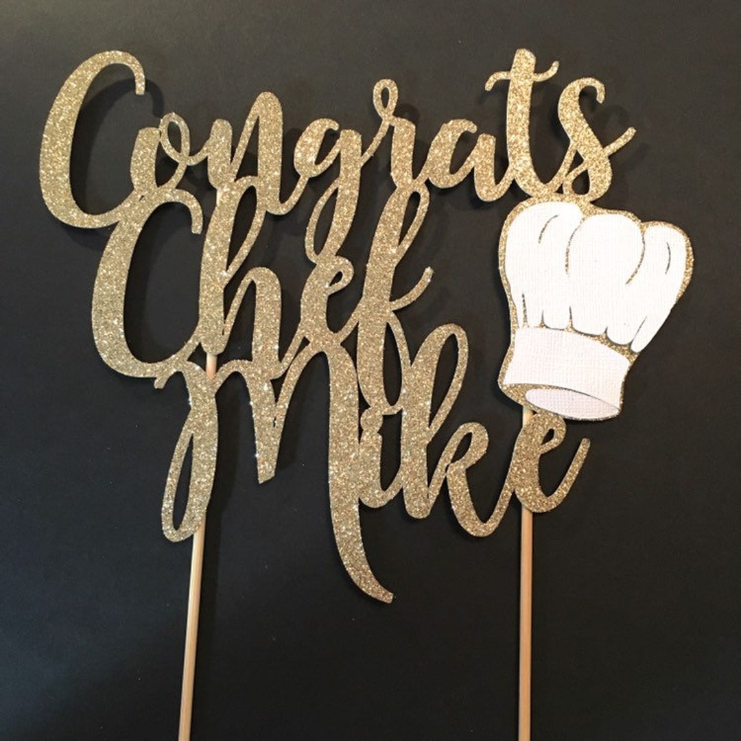 Chef Graduation Cake Topper, Chef Cake Topper, Chef Birthday Topper ...