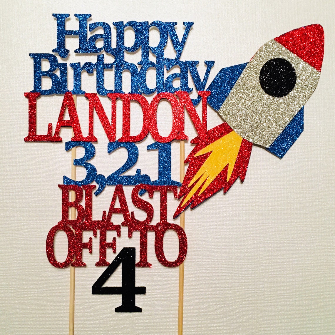 Rocket Cake Topper Rocket Birthday Cake topper First | Etsy