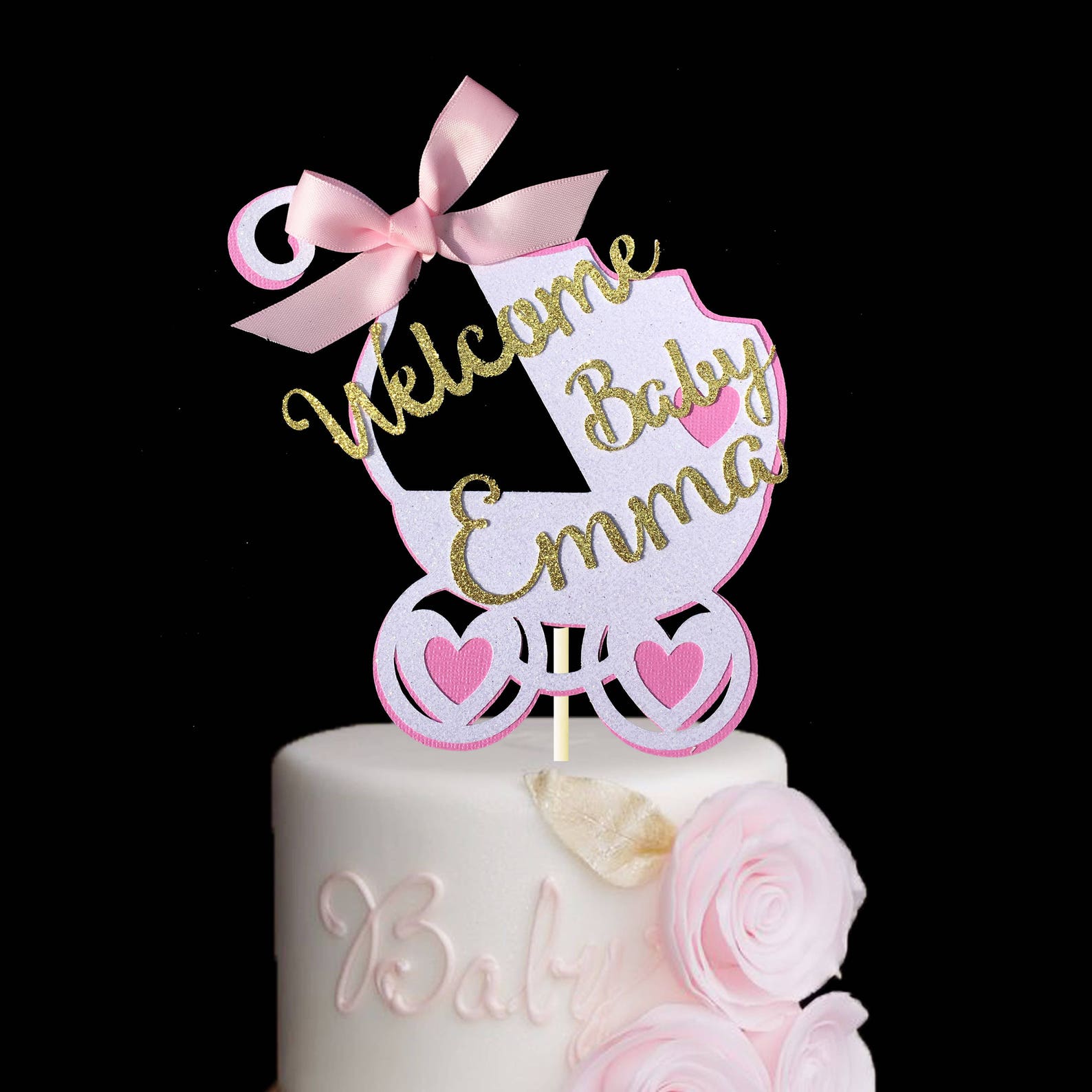 Welcome Baby Cake Topper,boy or Girl Cake Topper, Baby Shower Cake ...