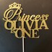 Princess Birthday Topper First Birthday Cake Topper Gold - Etsy