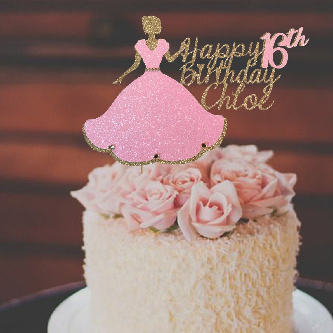 Princess Birthday Topper First Birthday Cake Topper Gold - Etsy