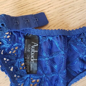 Vintage Garter Belt by Aubade Paris, Model Bahia, Blue Suspender Belt ...