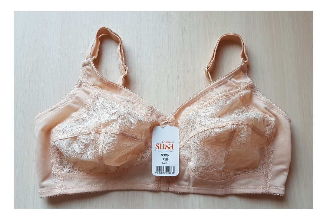 Beige Wireless Bra by SUSA Full Coverage Wire Free Bra US-34B - Etsy