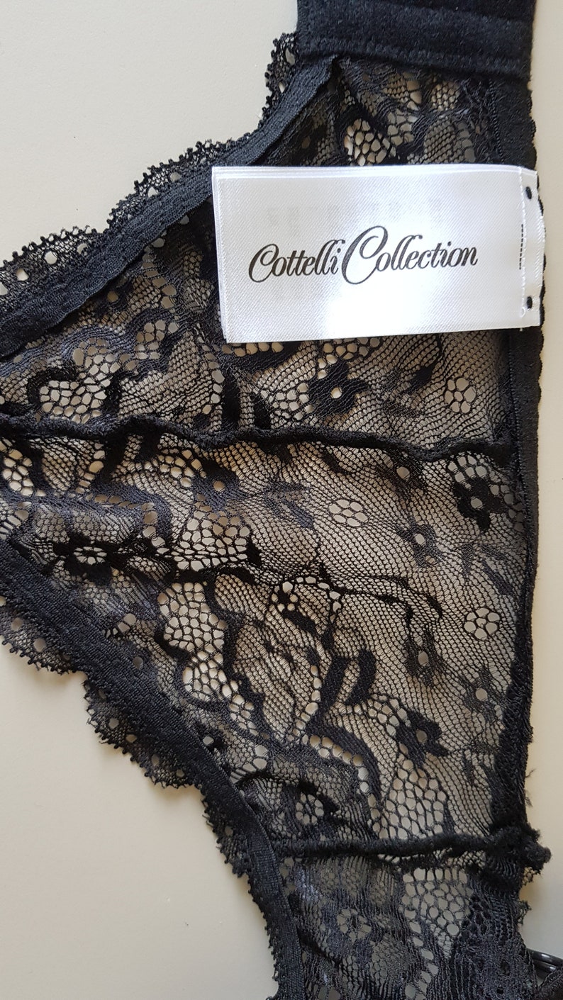 Vintage Cottelli Collection Black Lace Suspender Belt Garter Size L - Etsy