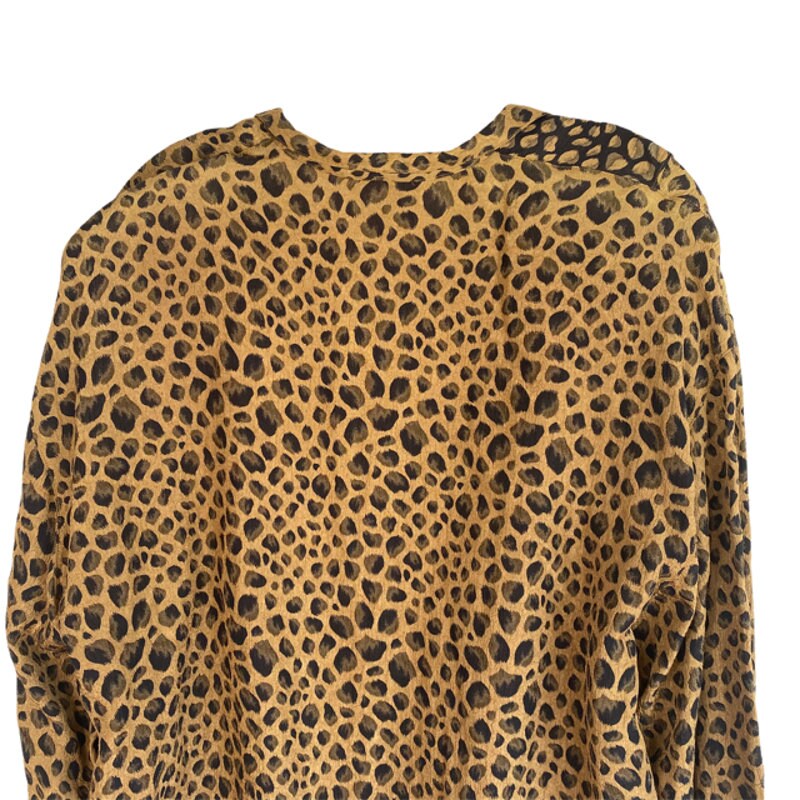 Biya Rated R Johnny Was Cheetah Button Front Blouse Light Jacket ...